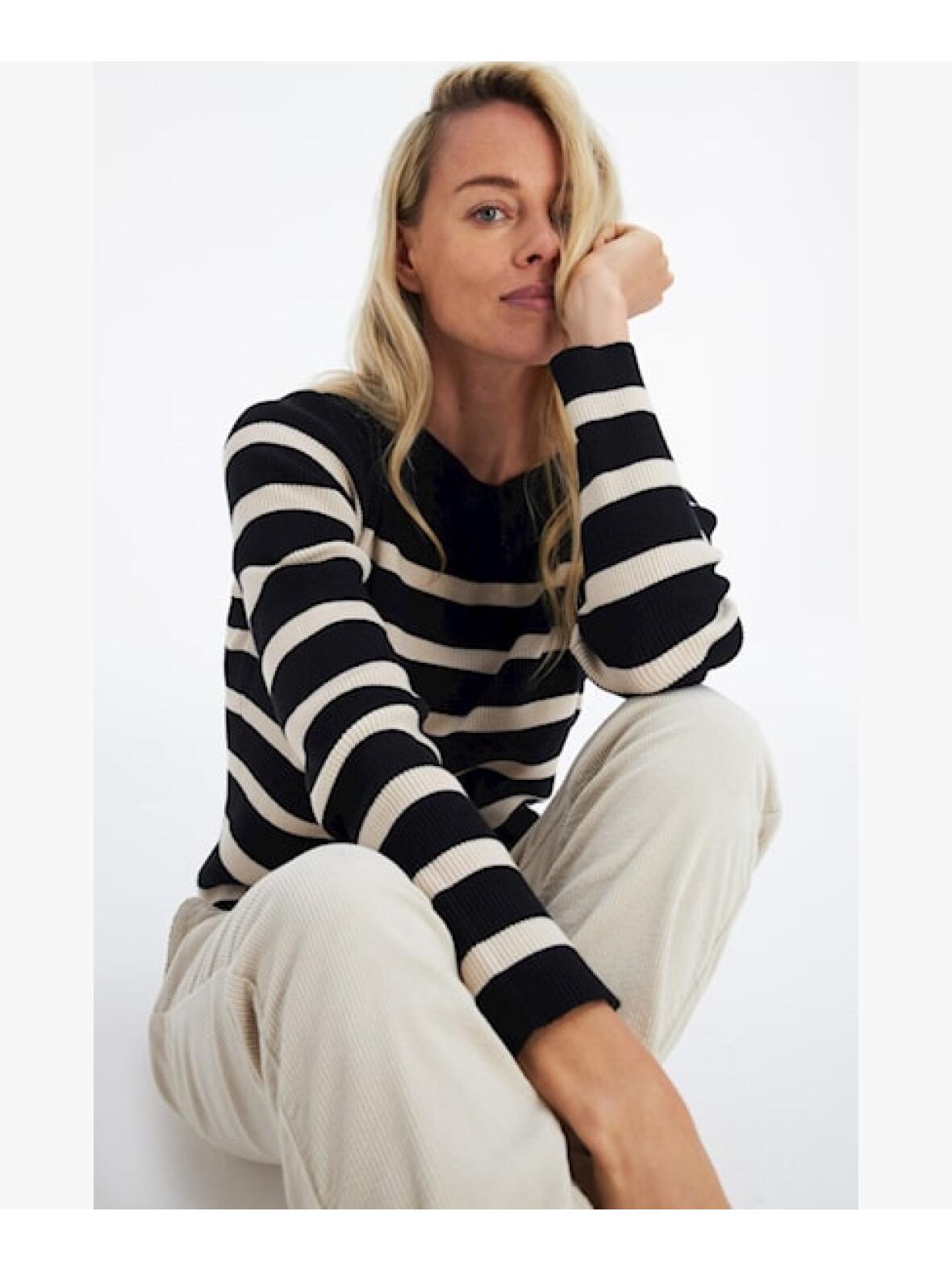 Red Button Sweet Rib sort strik