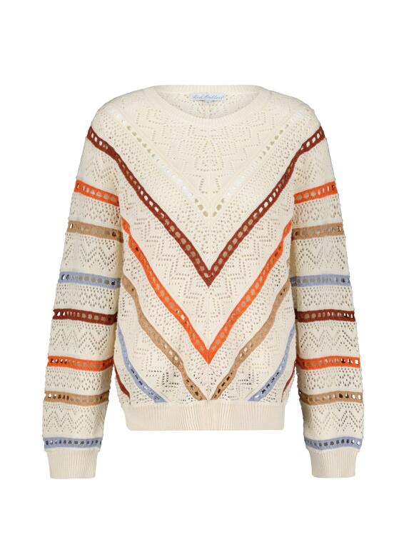 Red Button Sweat ajour Strik