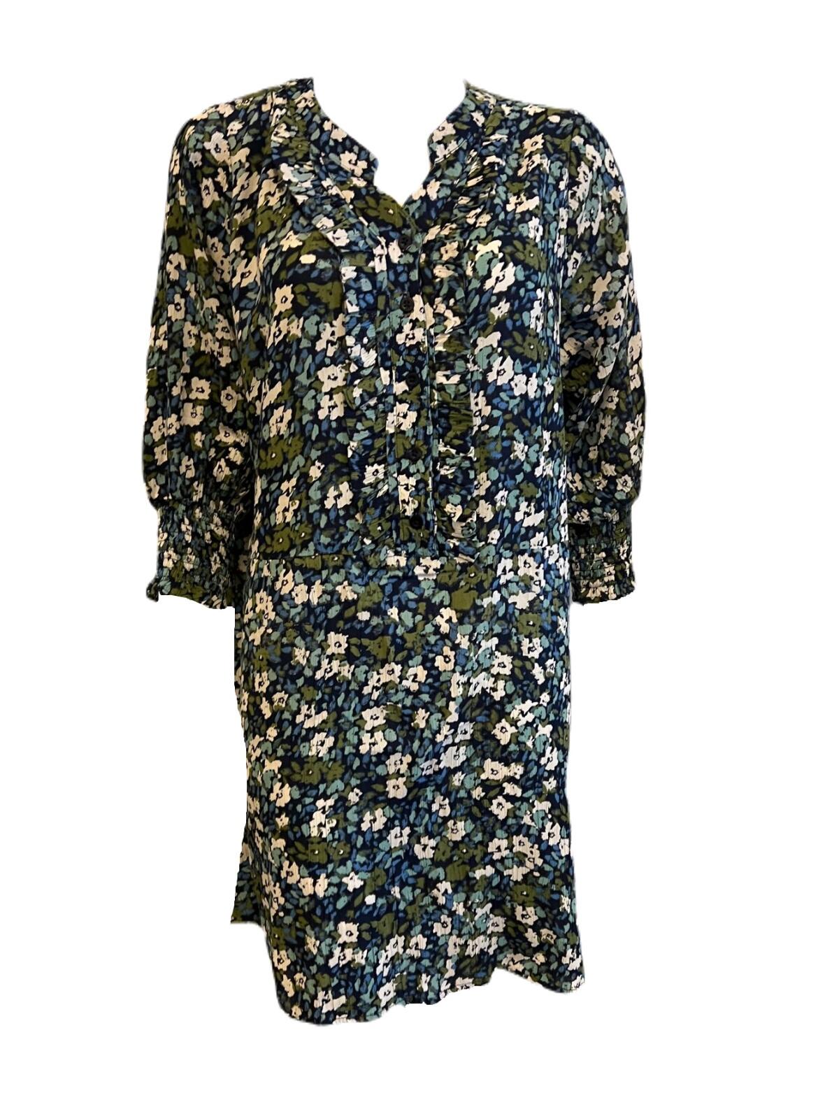 Ofelia Blå blomstret Prim tunika - Boutique Dorthe